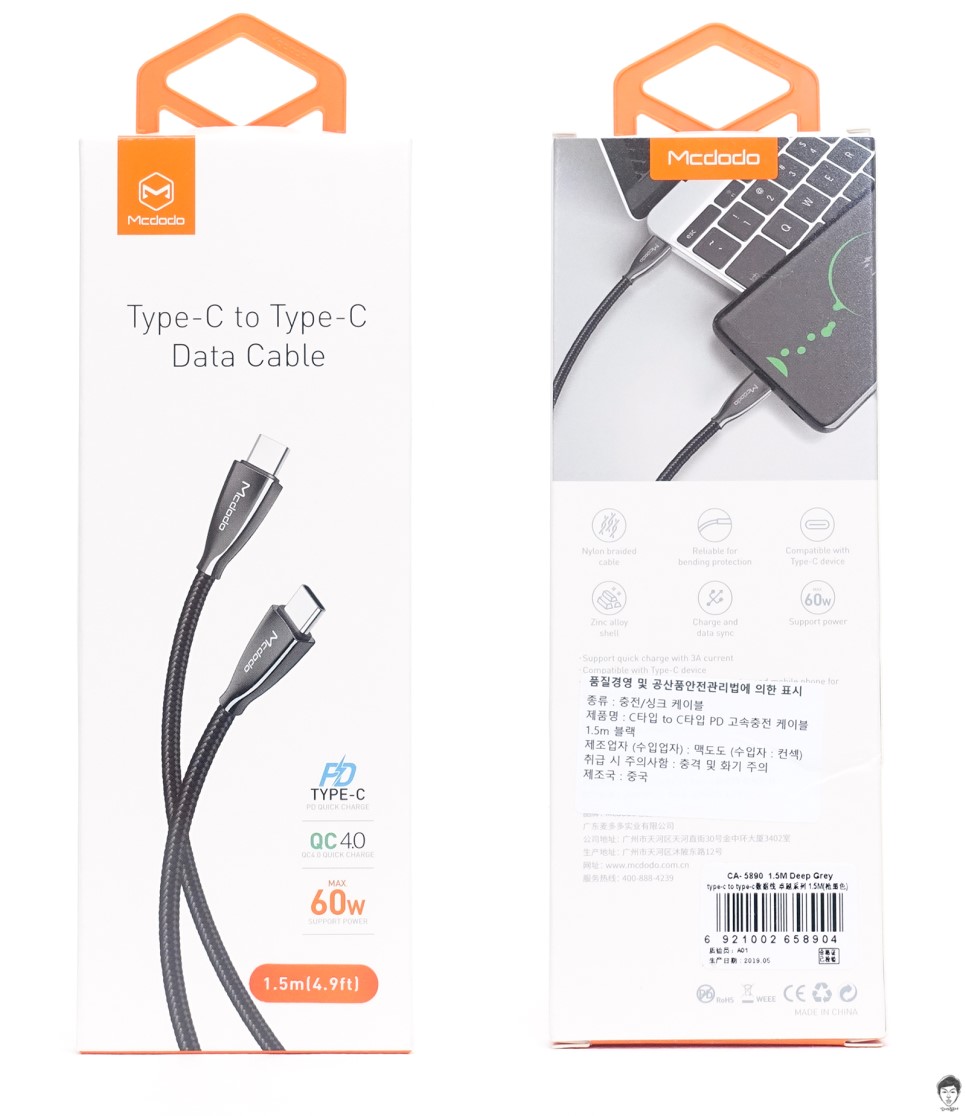맥도도 고속 충전 타입 CtoC PD 케이블 - 에누리 쇼핑지식 리뷰
