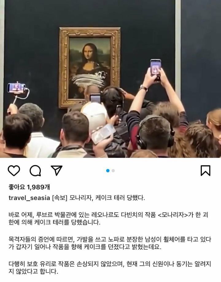 루브르 모나리자, 케이크 테러 - 에누리 쇼핑지식 자유게시판