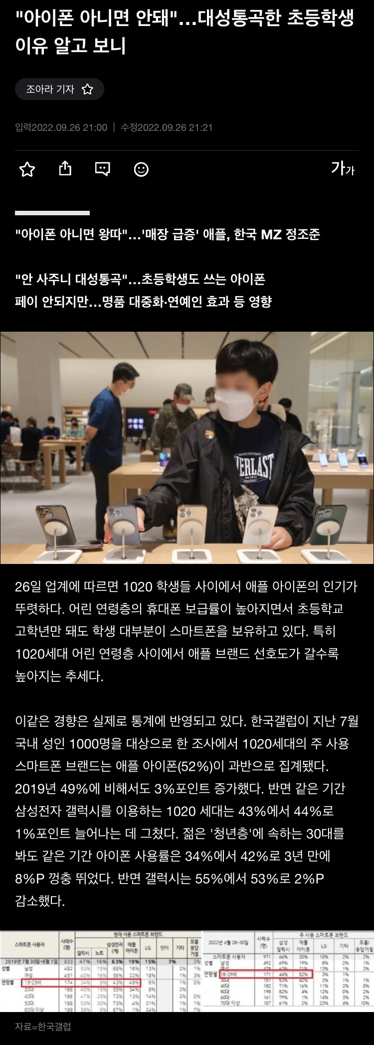 요즘 초딩 아이폰 아니면 안돼 - 에누리 쇼핑지식 자유게시판