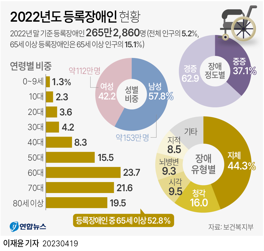2022년 등록장애인 현황 - 에누리 쇼핑지식 자유게시판