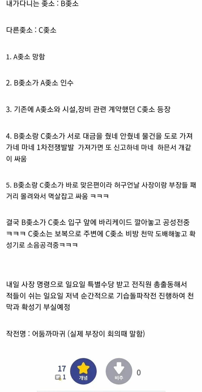 중소기업간의 정상전쟁 에누리 쇼핑지식 자유게시판
