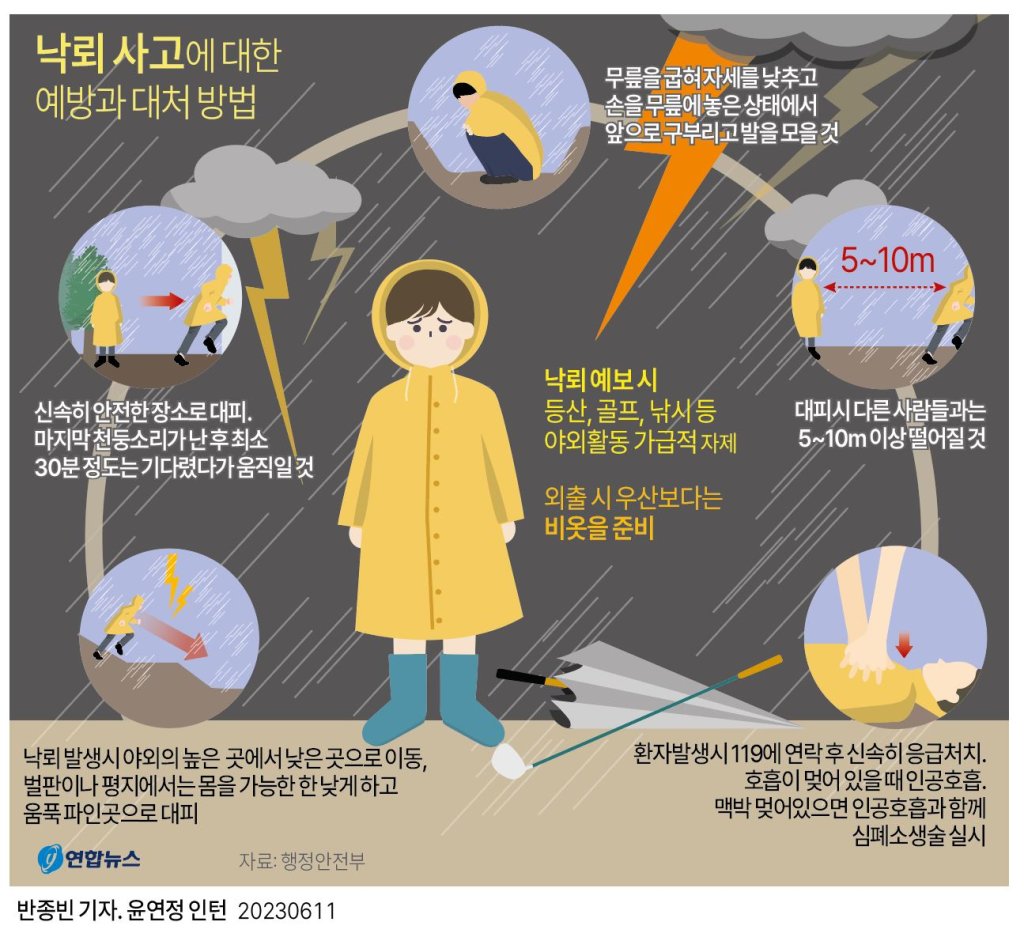 낙뢰 사고에 대한 예방과 대처 방법 - 에누리 쇼핑지식 자유게시판