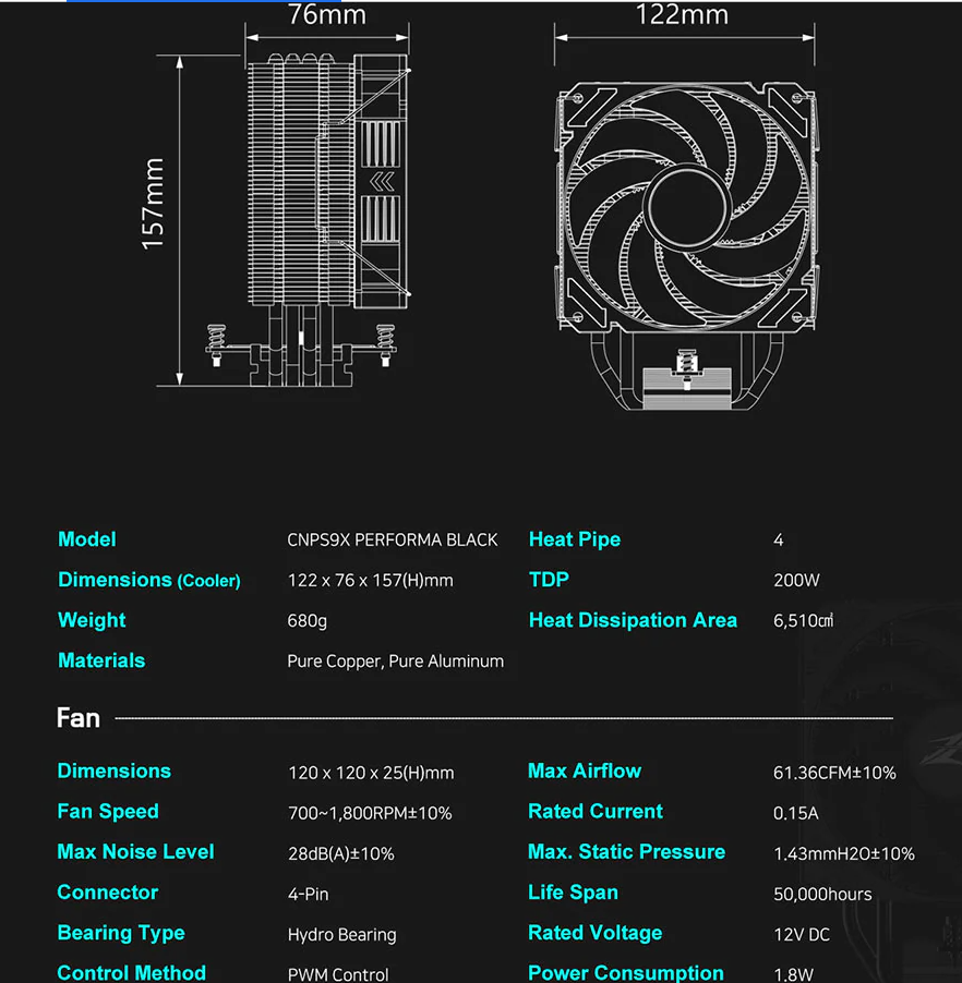 잘만 CNPS9X PERFORMA CPU 쿨러 / 가성비 CPU쿨러 / CPU쿨러추천 - 에누리 쇼핑지식 리뷰