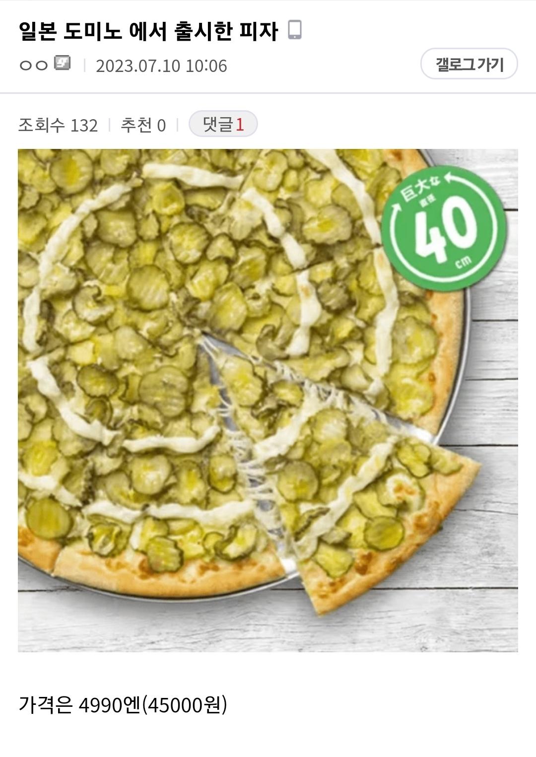 일본 도미노 에서 출시한 피자 - 에누리 쇼핑지식 자유게시판