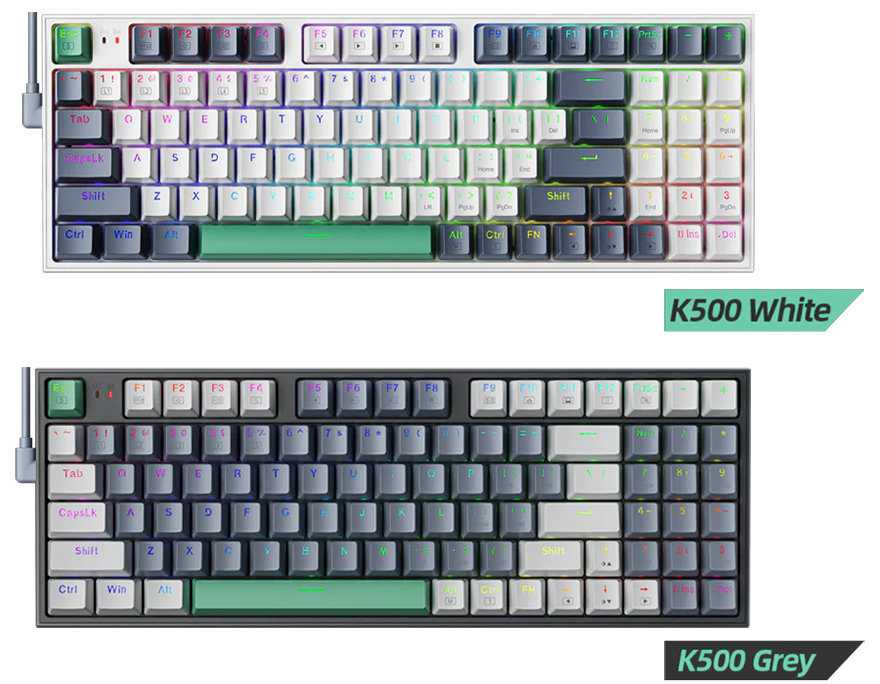 K600에서 사이즈를 더 줄인 94키 배열! - MACHENIKE K500 키보드 - 에누리 쇼핑지식 리뷰