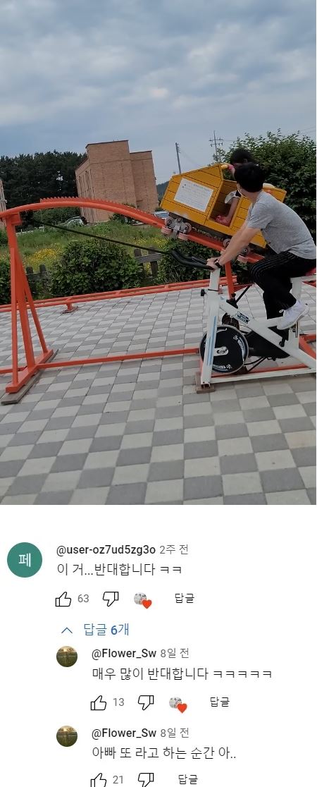 아빠들이 싫어하는 펜션에 있는 수동 놀이기구 - 에누리 쇼핑지식 자유게시판