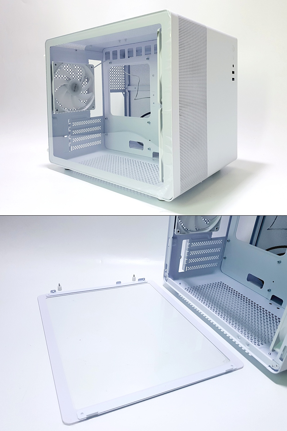 화이트 미니타워 듀얼챔버케이스 DAVEN V300 PC케이스 리뷰 - 에누리 쇼핑지식 리뷰