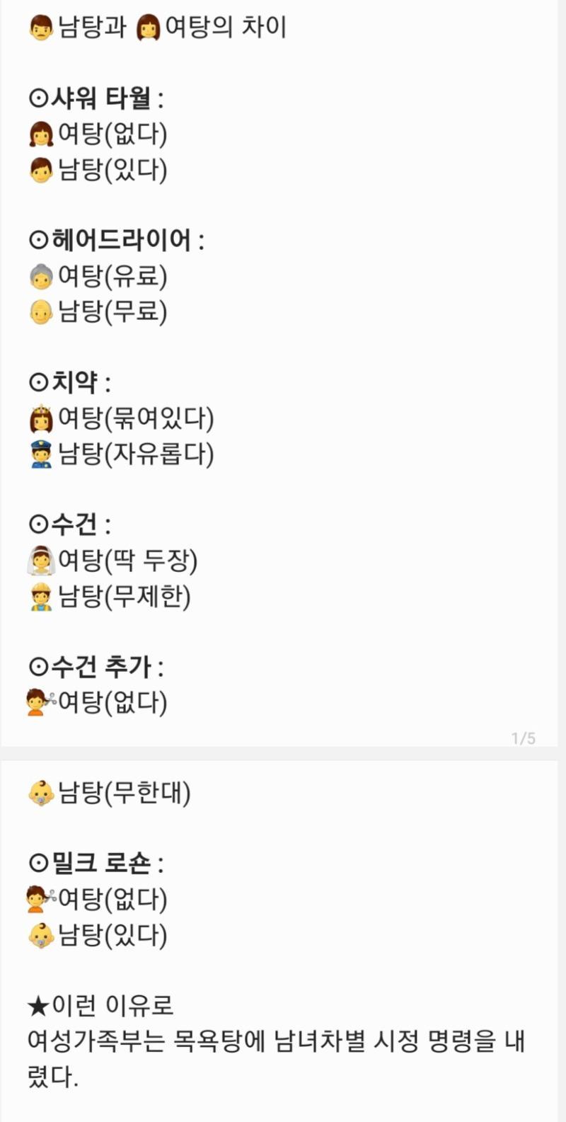 남탕과 여탕 차이 - 에누리 쇼핑지식 자유게시판