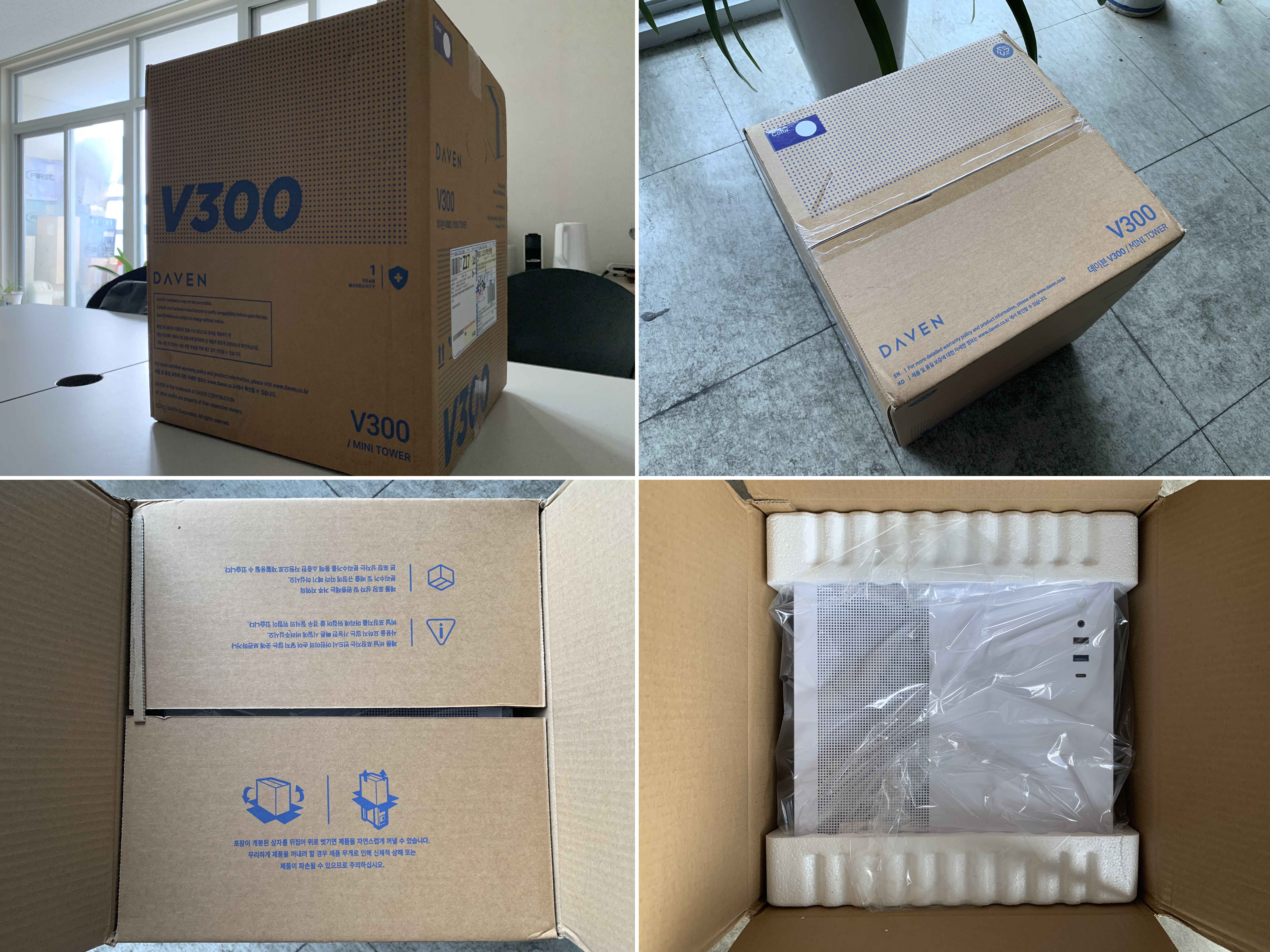 큐브형PC케이스, DAVEN V300 화이트 - 에누리 쇼핑지식 리뷰