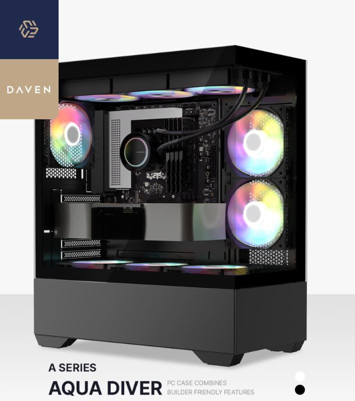 가성비PC케이스 DAVEN AQUA 다이버 (블랙) 사용후기 - 에누리 쇼핑지식 리뷰