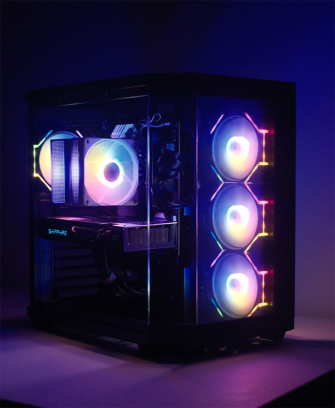 다크플래쉬 darkFlash DQX80 ARGB BTF 어항 PC 케이스 소개 - 에누리 쇼핑지식 리뷰