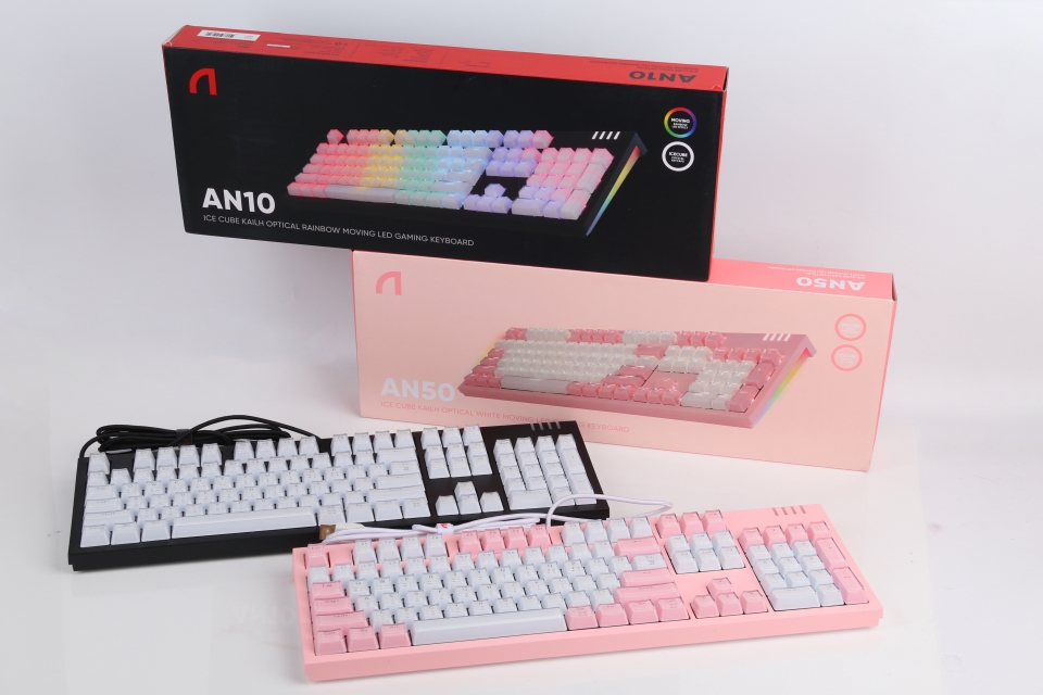 뛰어난 내구성에 화려함까지? 앱코 AN10 & AN50 아이스큐브 광축 사이드 LED 게이밍 키보드 - 에누리 쇼핑지식 뉴스