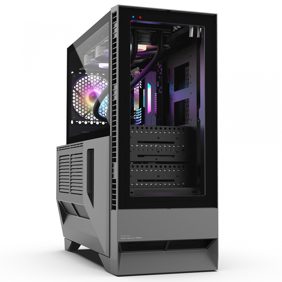 마이크로닉스, 듀얼 사이드 쿨링팬 탑재 PC케이스 GX2-NEURON 글래스 출시 - 에누리 쇼핑지식 뉴스