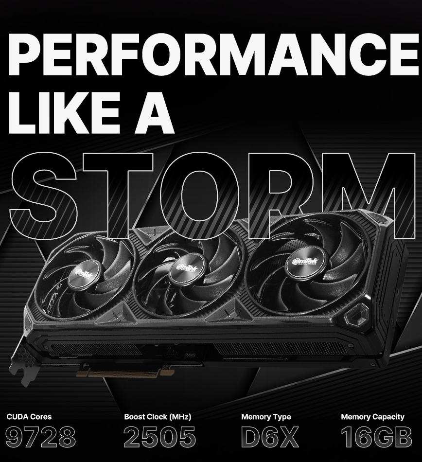 이엠텍, 시크한 올블랙 감성의 지포스 RTX™ 4080 BLACK STORM 출시 - 에누리 쇼핑지식 뉴스
